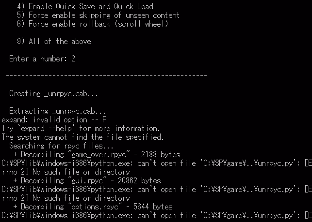 Tool - Ren'Py - UnRen.bat v1.0.11d - RPA Extractor, RPYC Decompiler ...