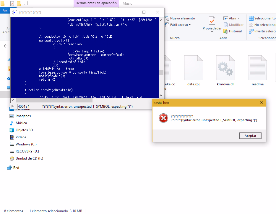 Windows 10 syntax error. Help pls | F95zone