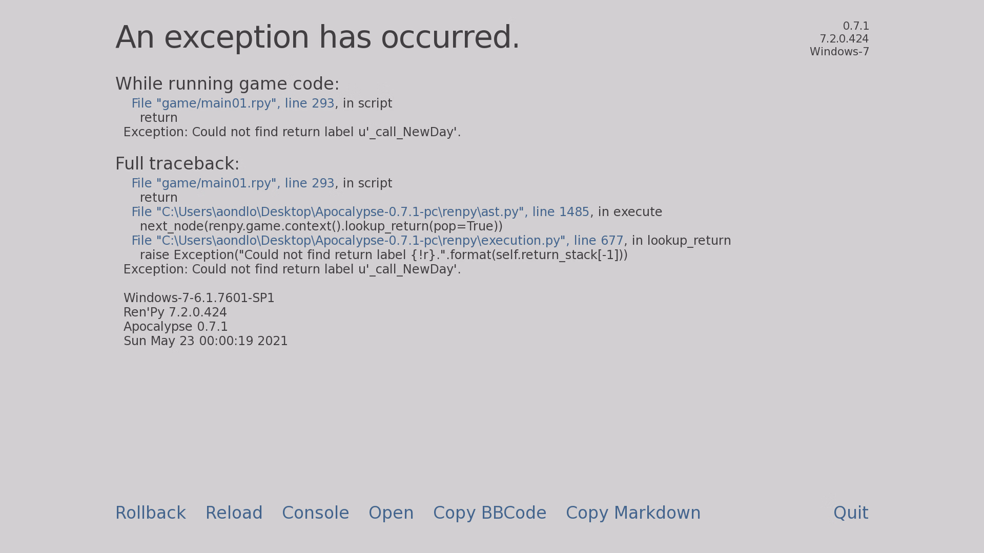 Ren'Py - Completed - Apocalypse [v1.0] [EpicLust] | F95zone