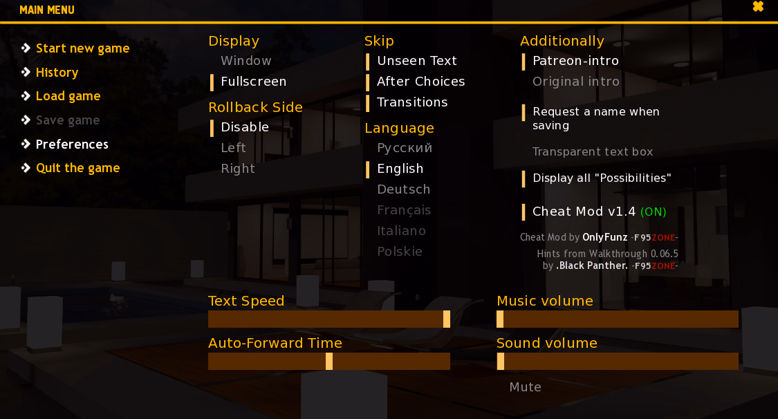 Mod - Cheat Mod - Ren'Py - Completed - Big Brother: Another Story - Cheat Mod [v1.7.1 ...
