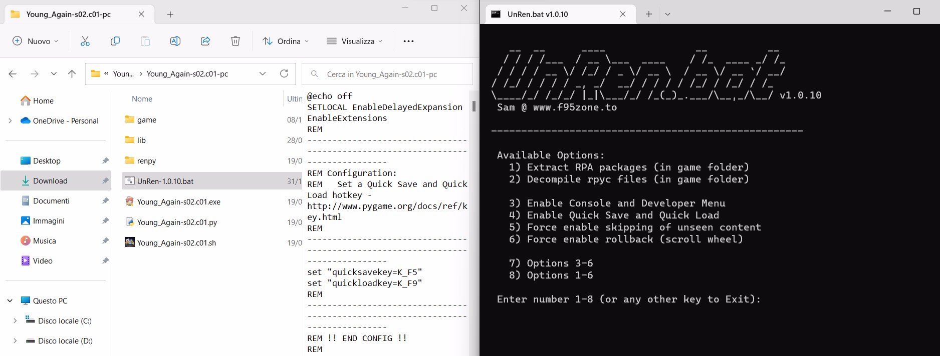 Tool - Ren'Py - UnRen.bat v1.0.11d - RPA Extractor, RPYC Decompiler, Console/Developer Menu ...