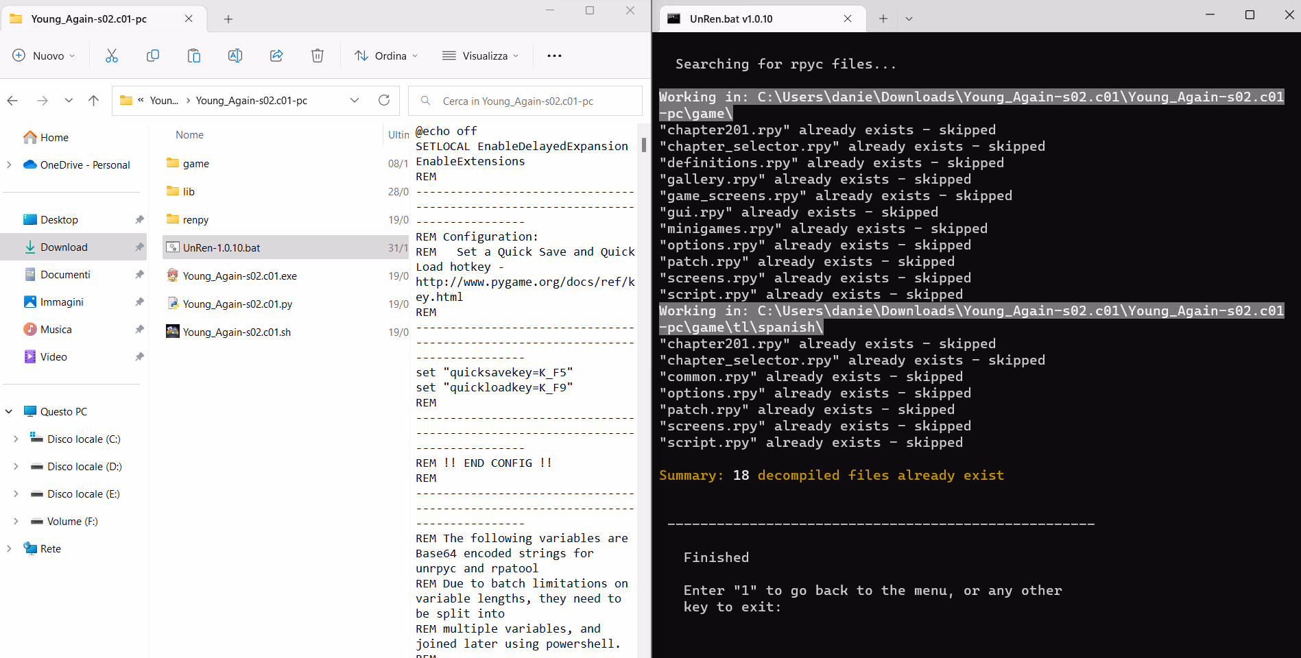 Tool - Ren'Py - UnRen.bat v1.0.11d - RPA Extractor, RPYC Decompiler, Console/Developer Menu ...