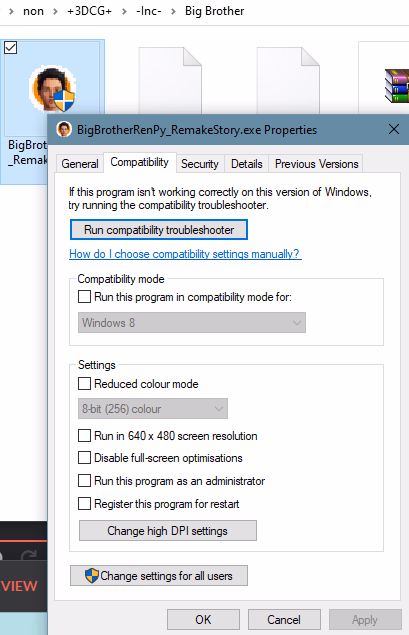 how to remove "start as admin" on Ren'Py games | F95zone