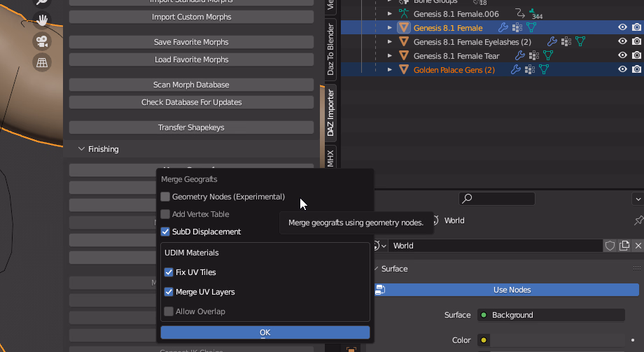 Daz - Blender - Diffeomorphic help importing custom morphs for golden ...