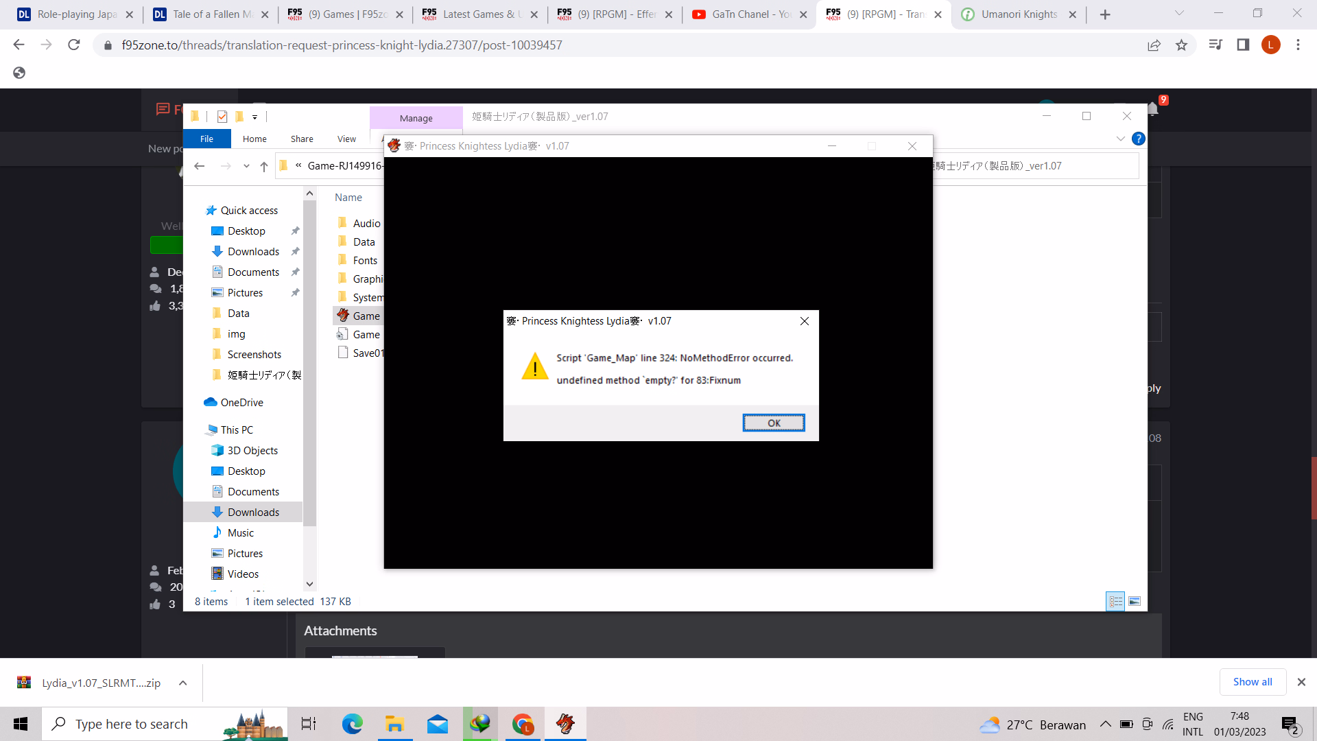 RPGM - Translation Request: Princess Knight Lydia | F95zone