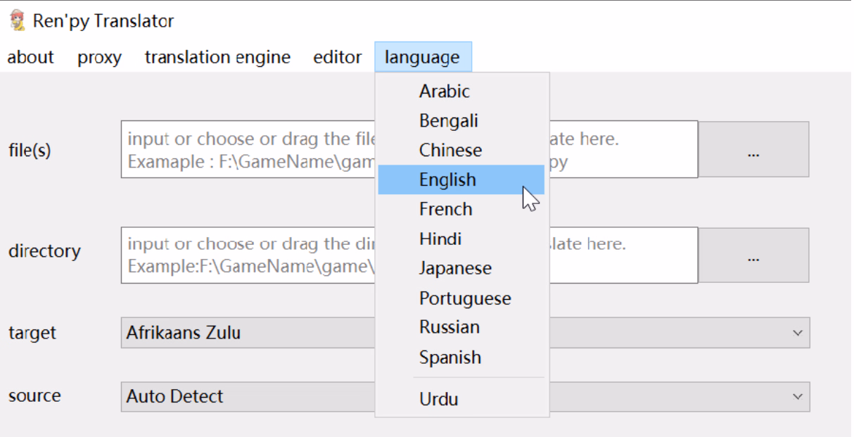 Tutorial Tool Renpy Renpy Translator V199 Multi Translation Engine Open Source