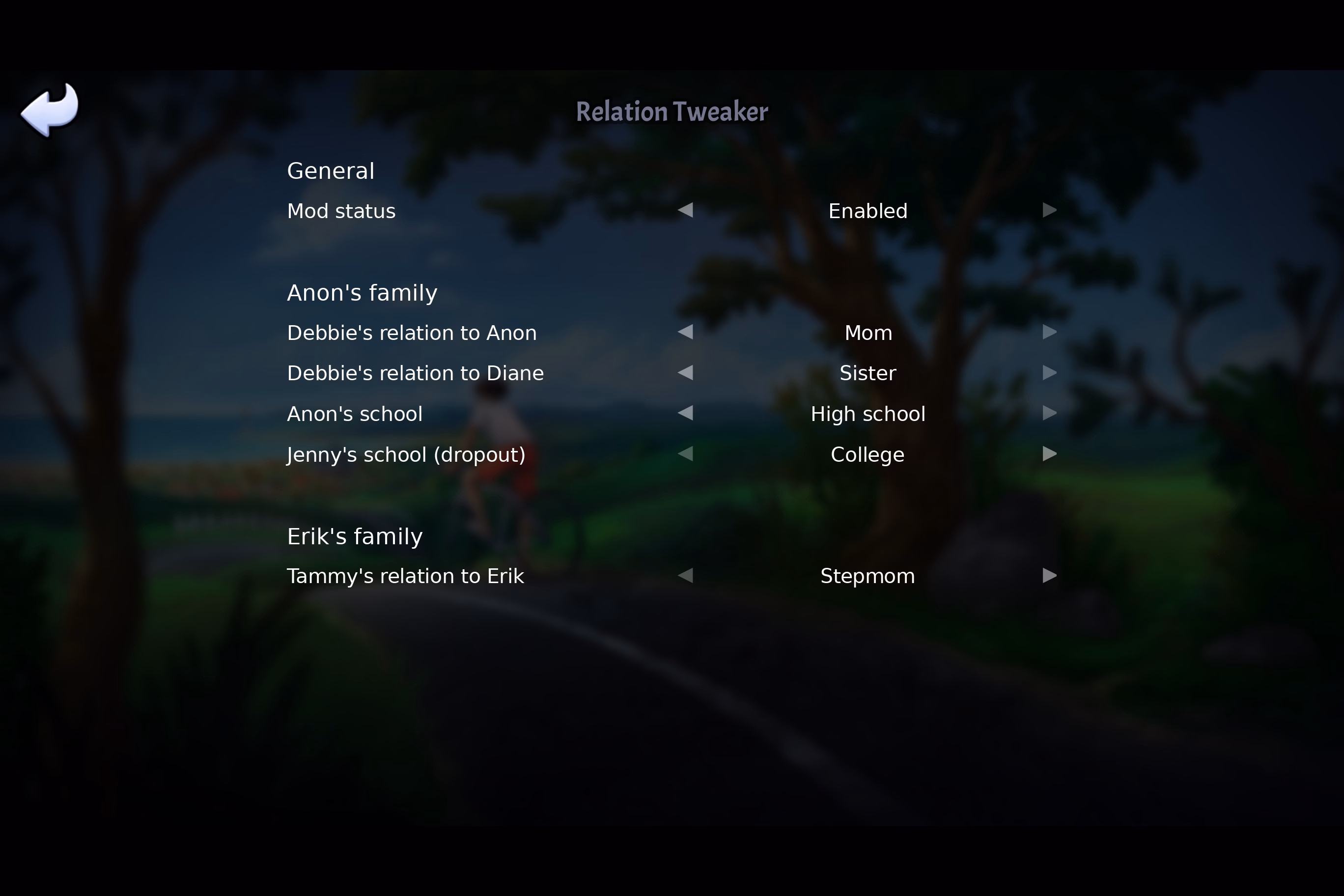 Mod - Ren'Py - Summertime Saga - Relation Tweaker Mod [raschi] | F95zone